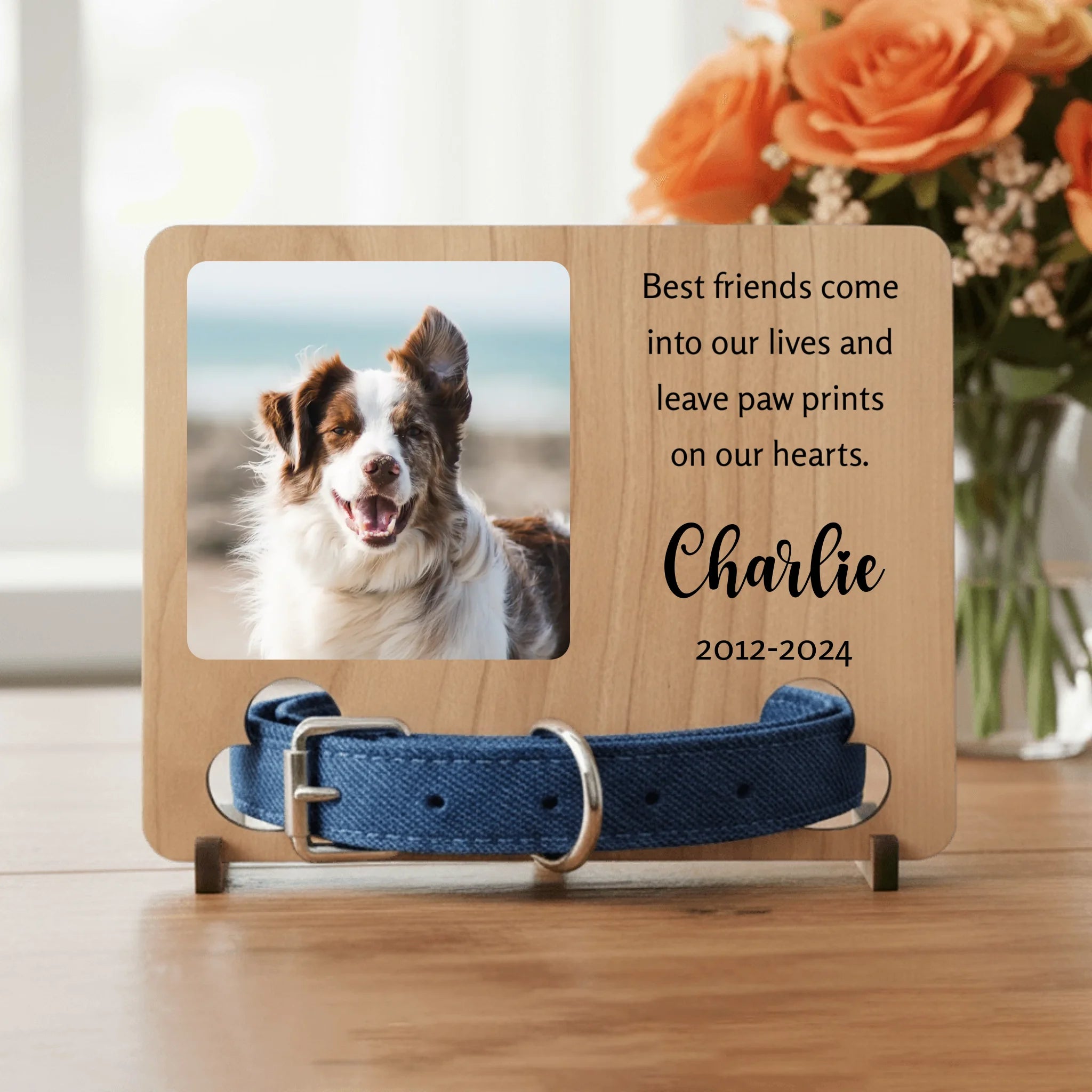 In loving memory - Personalized Memorial Collar Frame – Pet Printed US